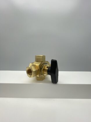 Ball Valve, Brass, 4way, 3/8 In NPFT | Sage Oil Vac Mobile Lube Equipment